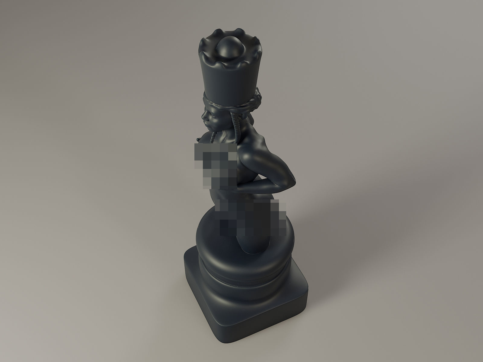 Black Chess Female Queen 3D model 3D printable | CGTrader