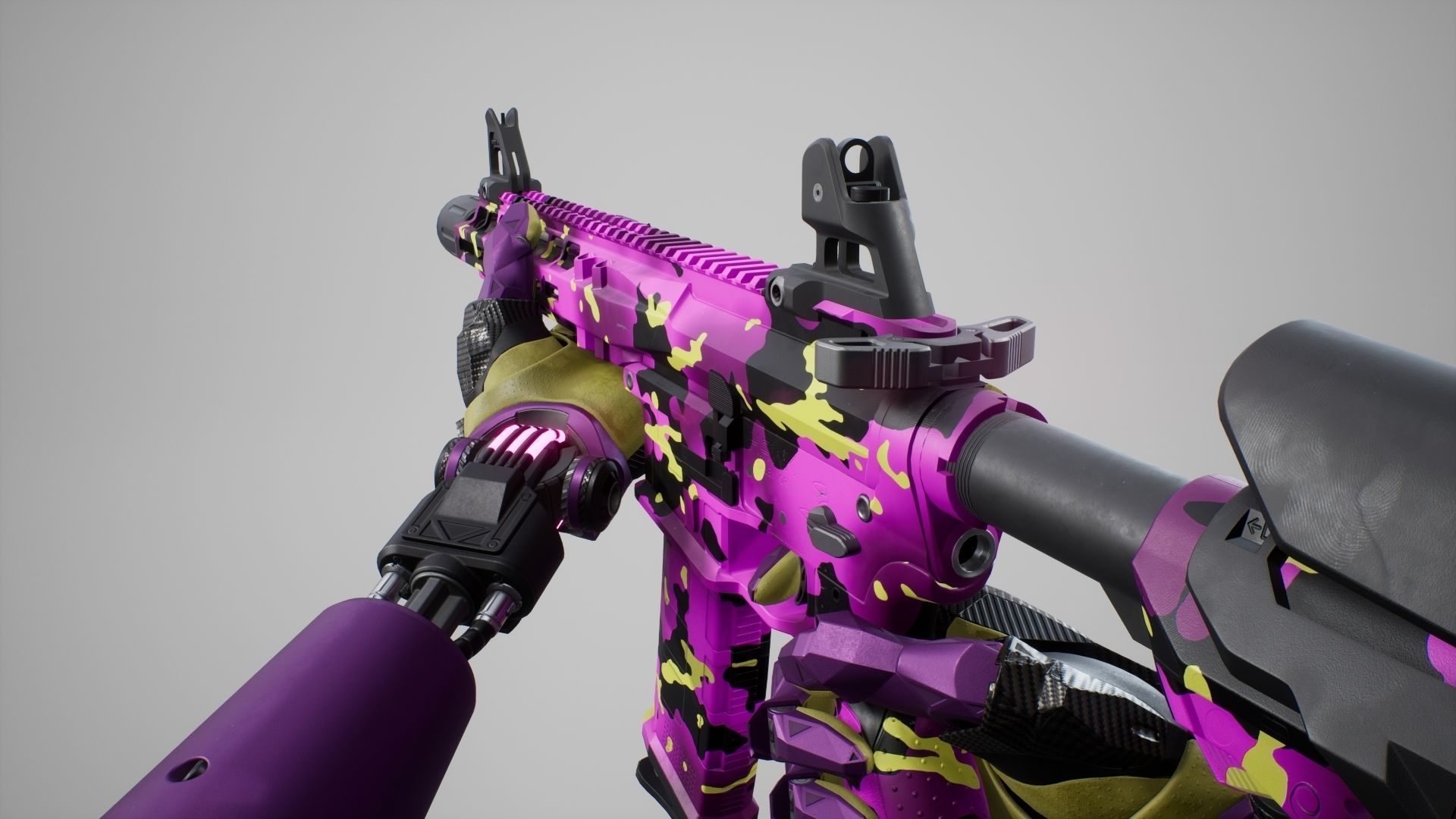 3D model AR15 - Animated FPS Weapon for Unreal Engine VR / AR / low ...