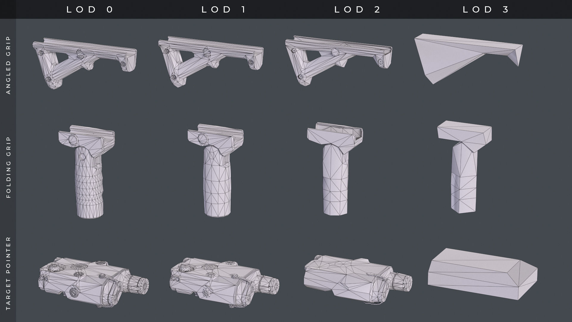 3D model Weapon Mods Vol 1 - FPS Gun Attachments for Unreal Engine VR ...