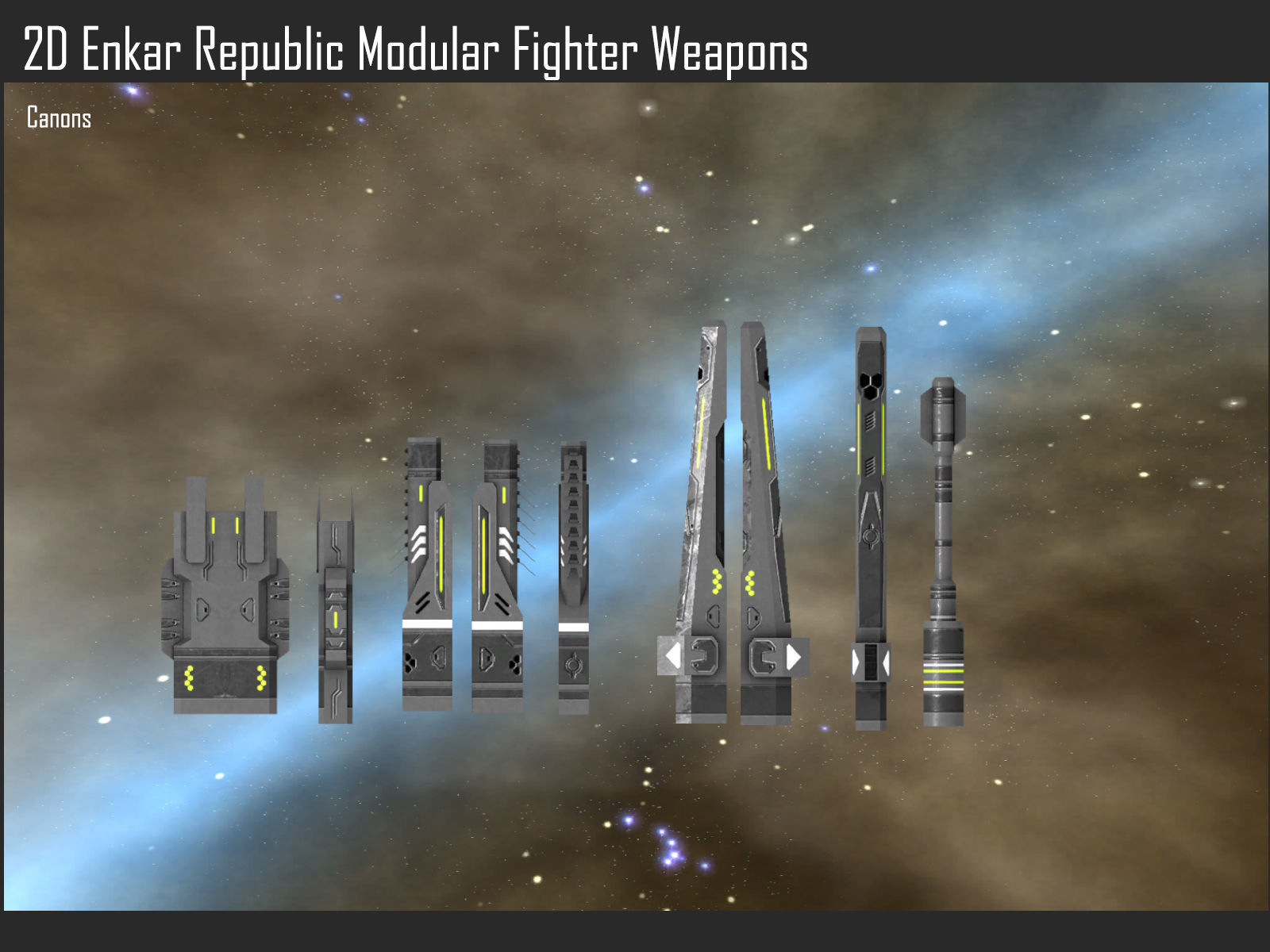 2D Enkar Republic Modular Fighter Weapons Texture | CGTrader