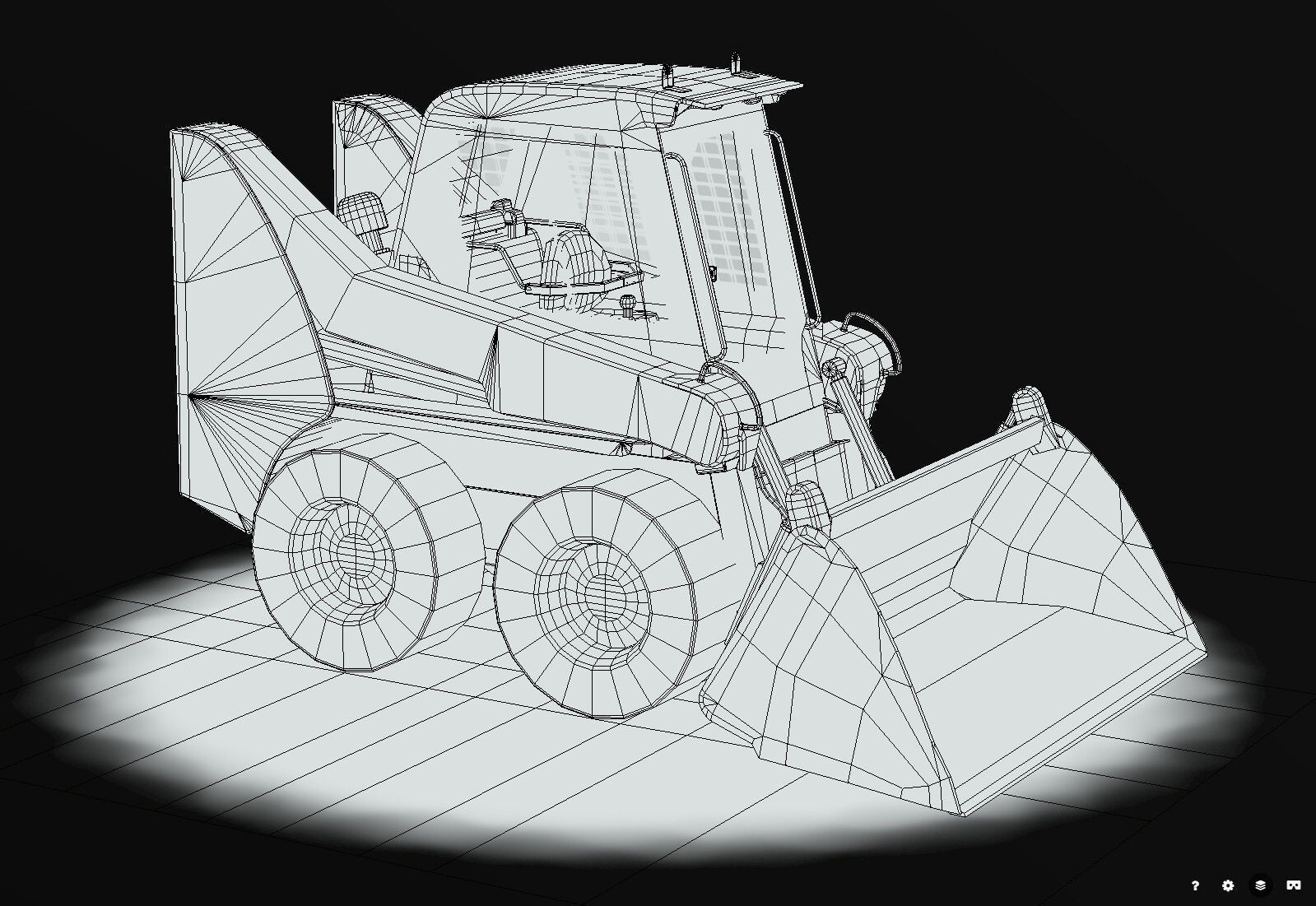 3D model Skid steer Loader Lowpoly VR / AR / low-poly | CGTrader