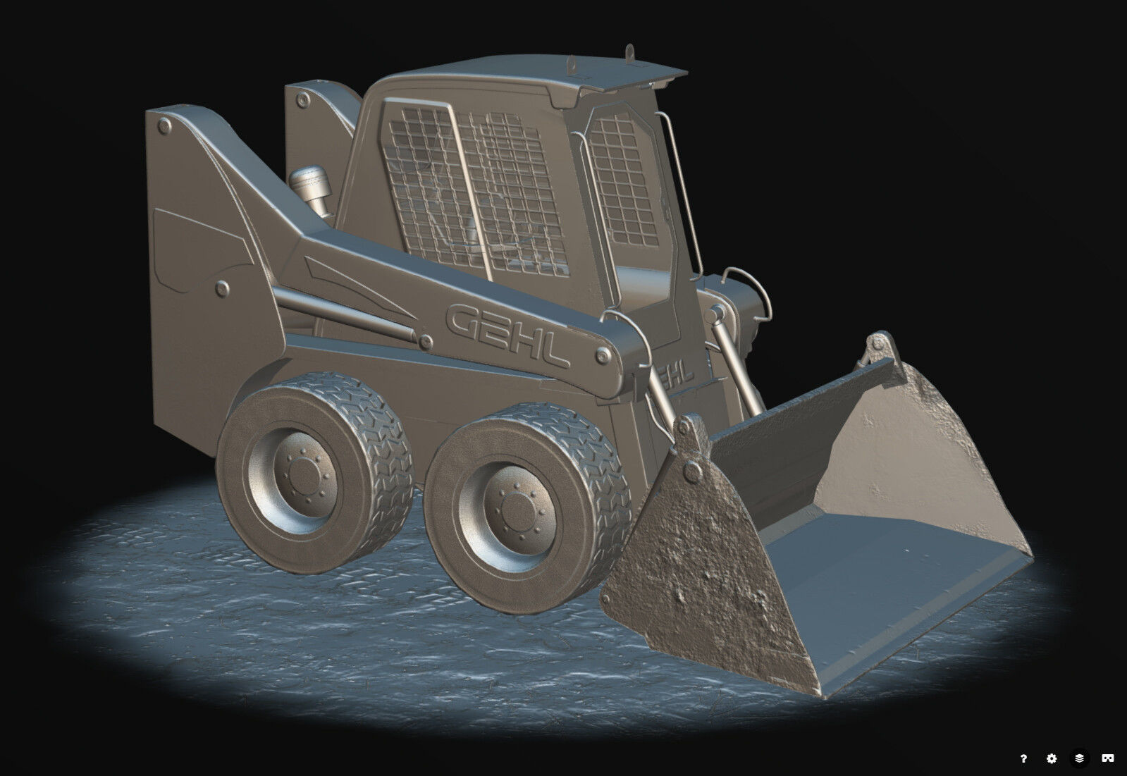 3D model Skid steer Loader Lowpoly VR / AR / low-poly | CGTrader