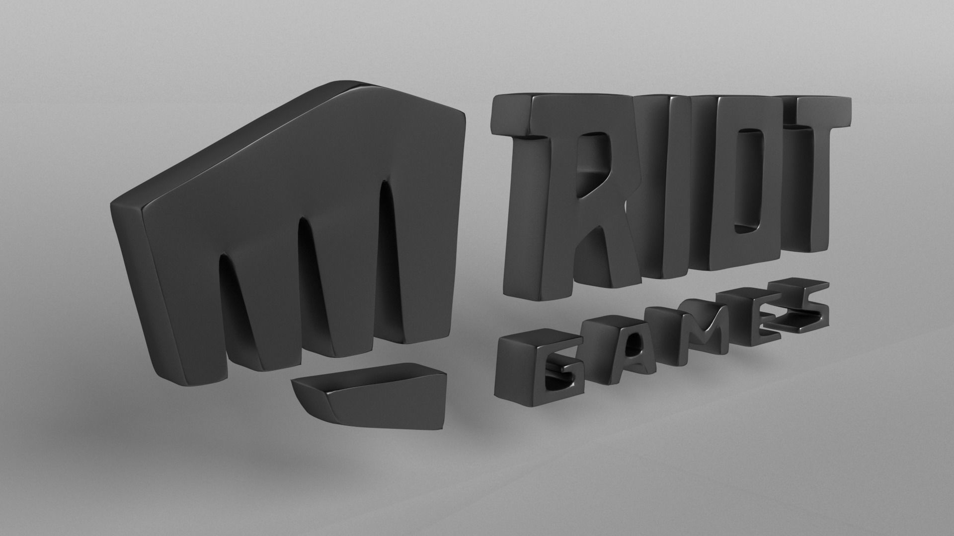 Riot Logo 002 free VR / AR / low-poly 3D model | CGTrader