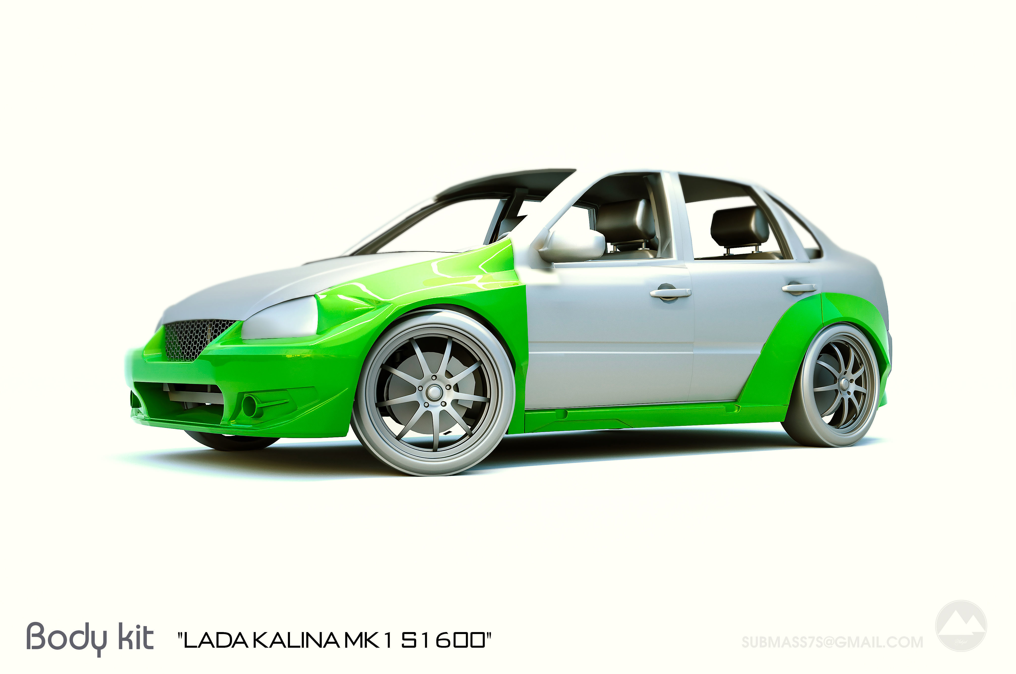 3D model Body kit LADA Kalina Mk1 S1600 3D model | CGTrader