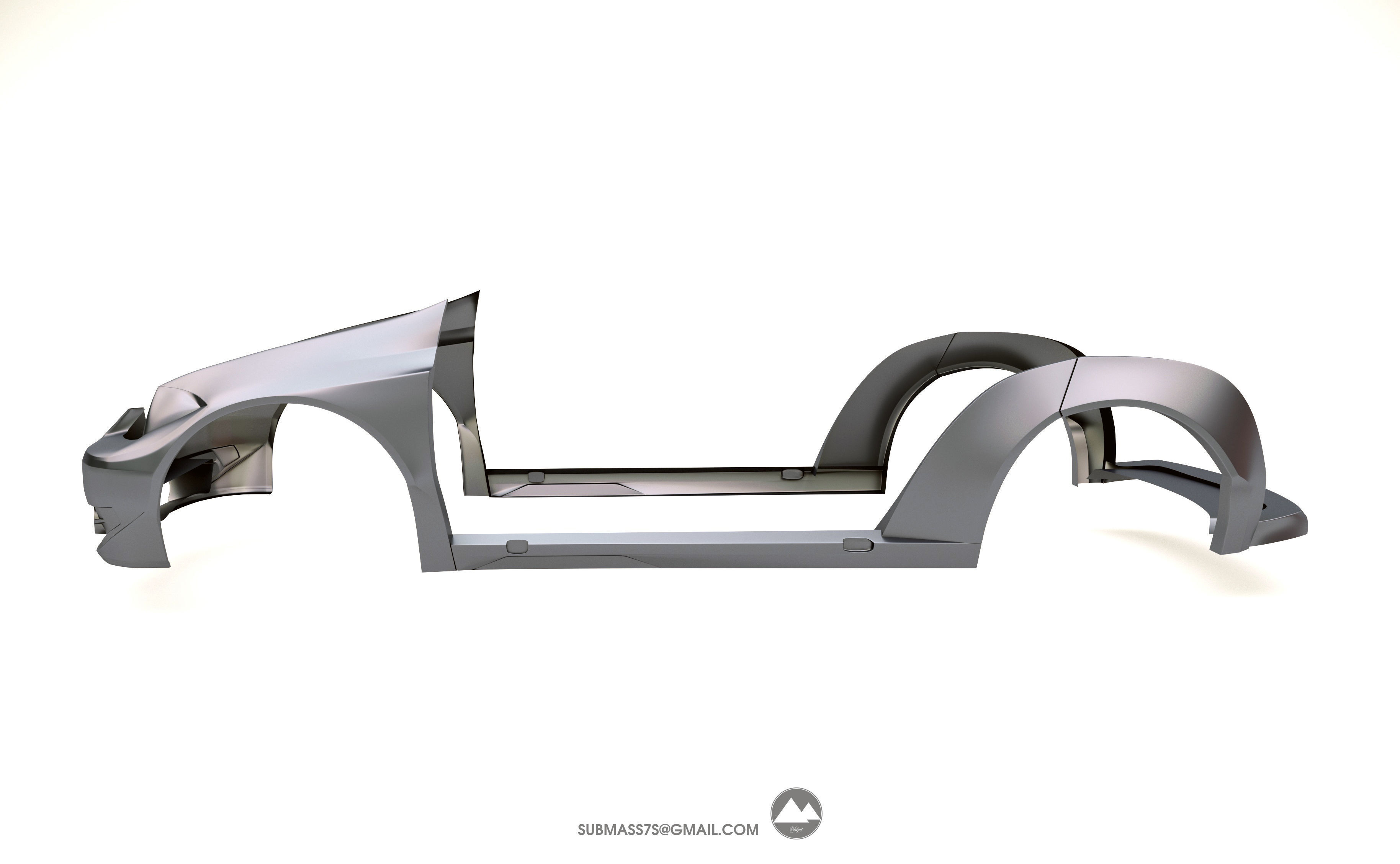 3D model Body kit LADA Kalina Mk1 S1600 3D model | CGTrader