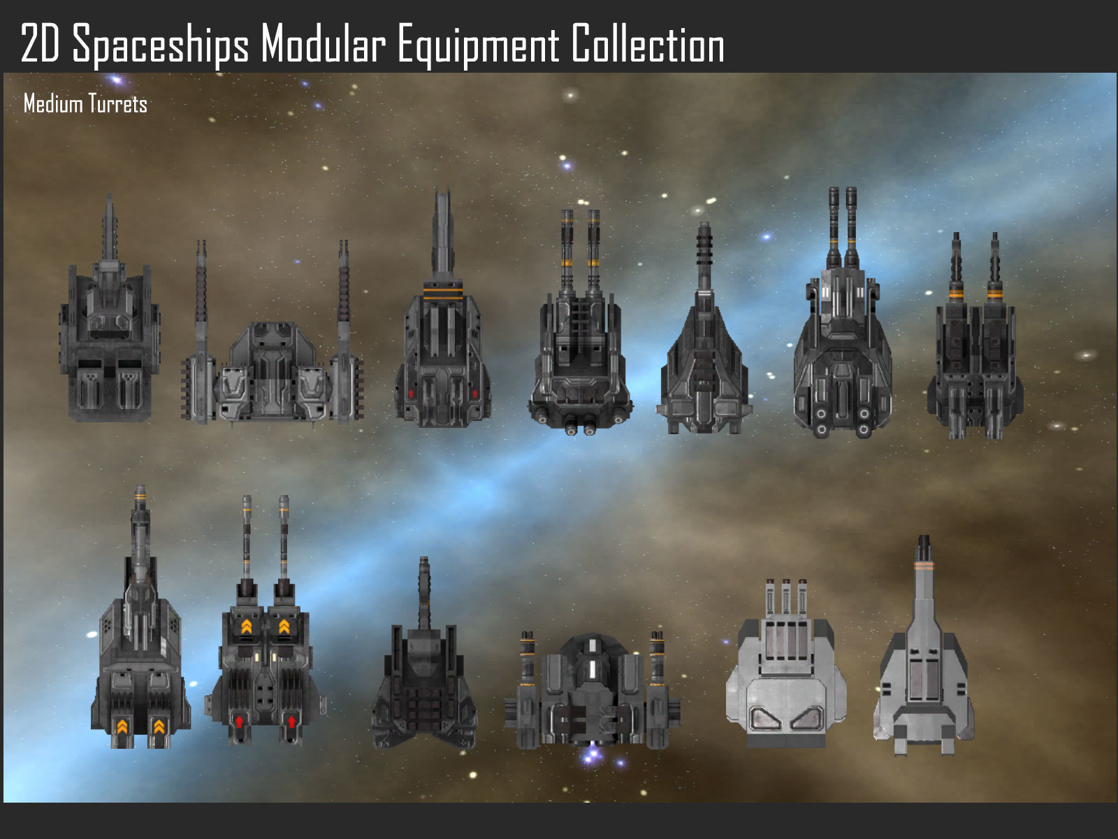 2D Spaceship Modular Equipment Collection Texture | CGTrader