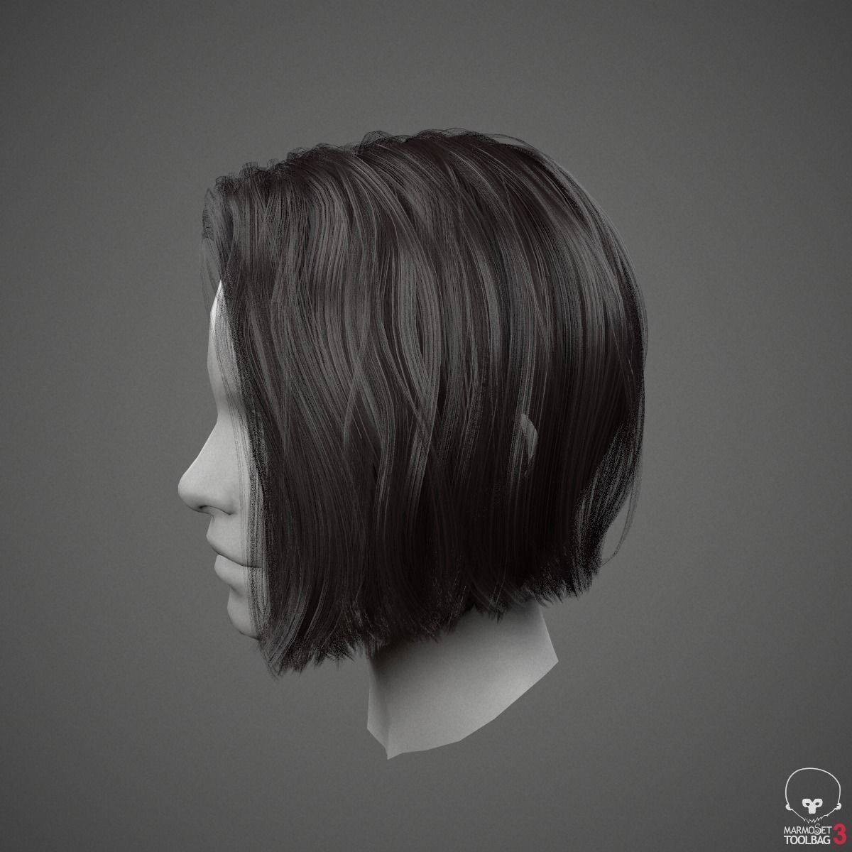 3D model Low poly realistic Realtime Hair VR / AR / low-poly | CGTrader