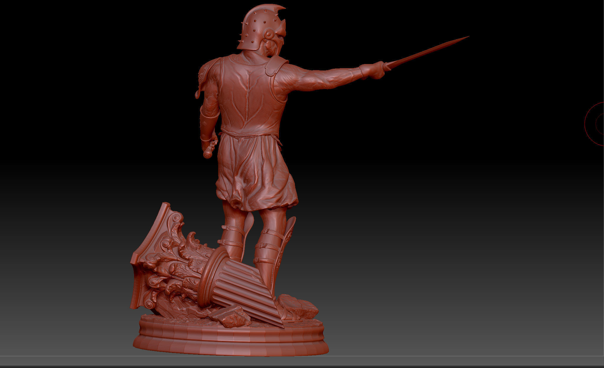 Roman Gladiator Warrior Maximus Sculpture split with joints 3D model 3D ...
