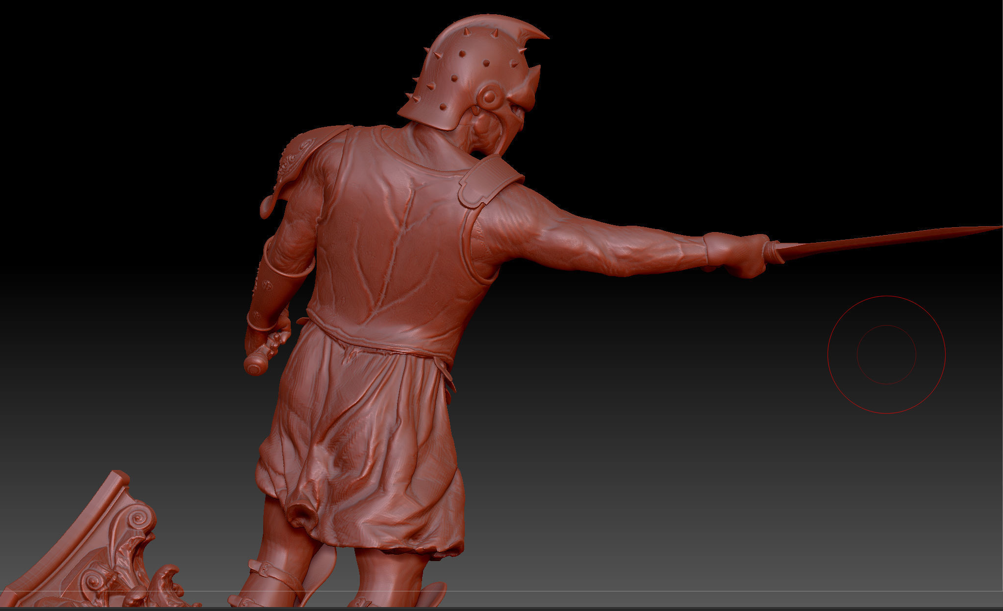 Roman Gladiator Warrior Maximus Sculpture split with joints 3D model 3D ...