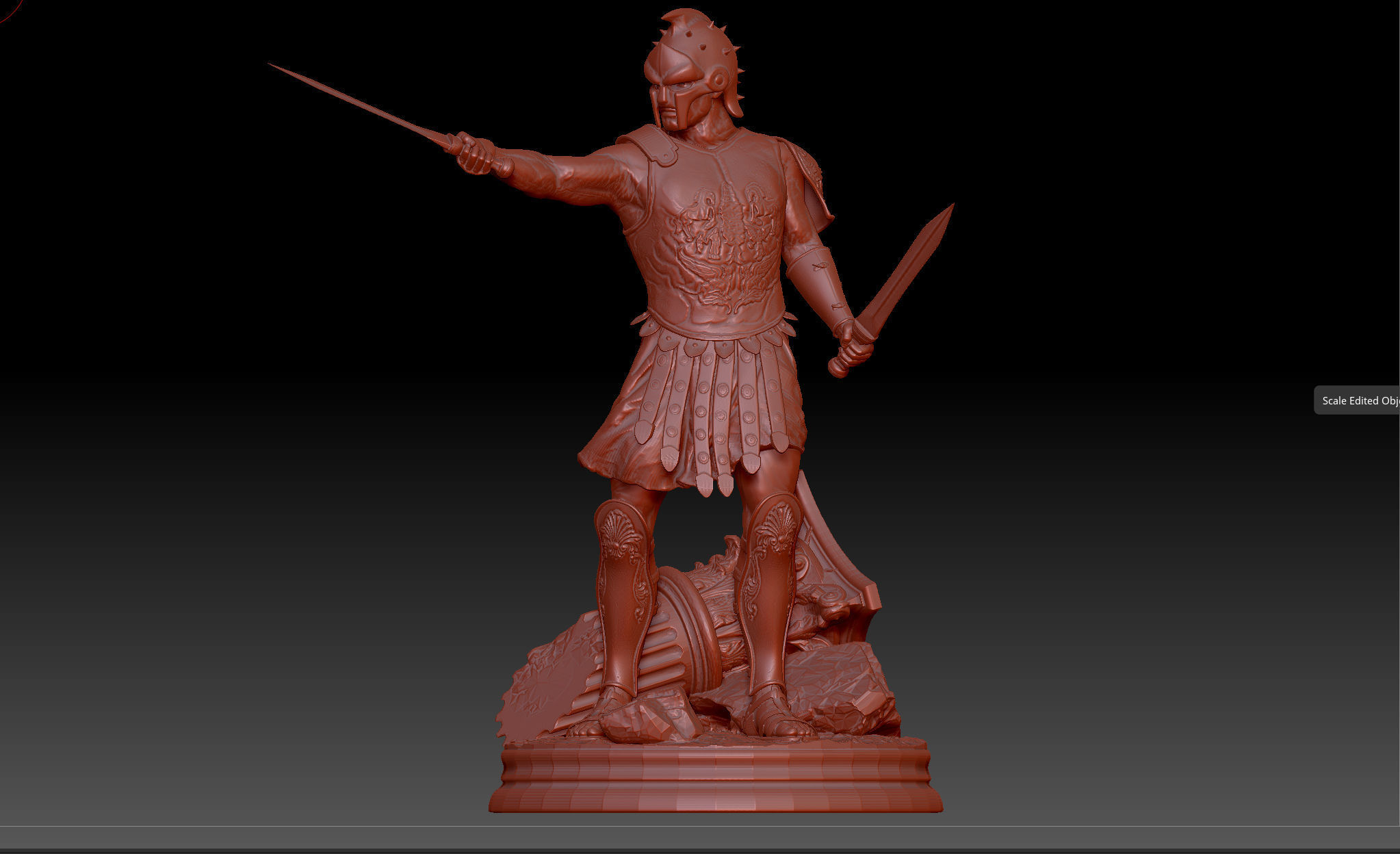 Roman Gladiator Warrior Maximus Sculpture split with joints 3D model 3D ...