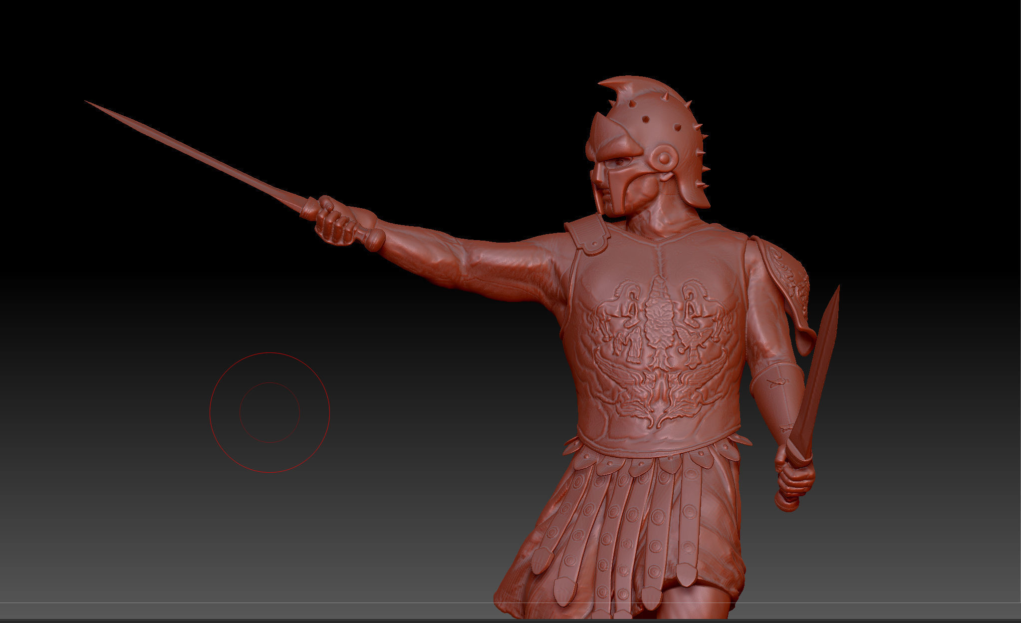Roman Gladiator Warrior Maximus Sculpture split with joints 3D model 3D ...