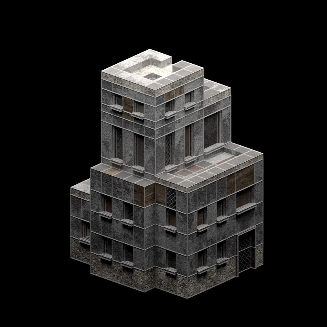 3D model Post-apocalyptic Building Safe Zone VR / AR / low-poly | CGTrader