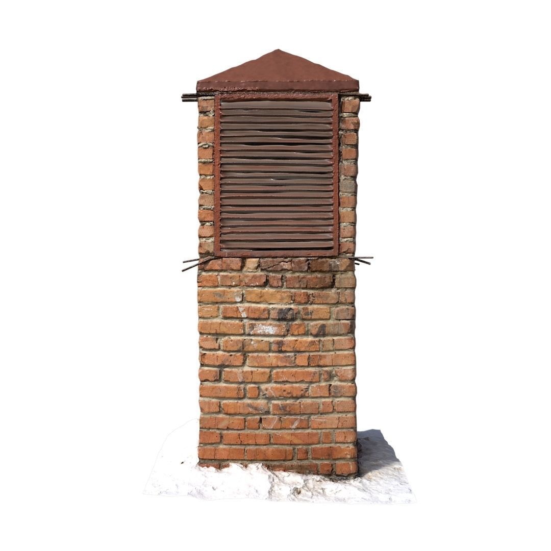 3D model Brick ventilation column scan 40 VR / AR / low-poly | CGTrader