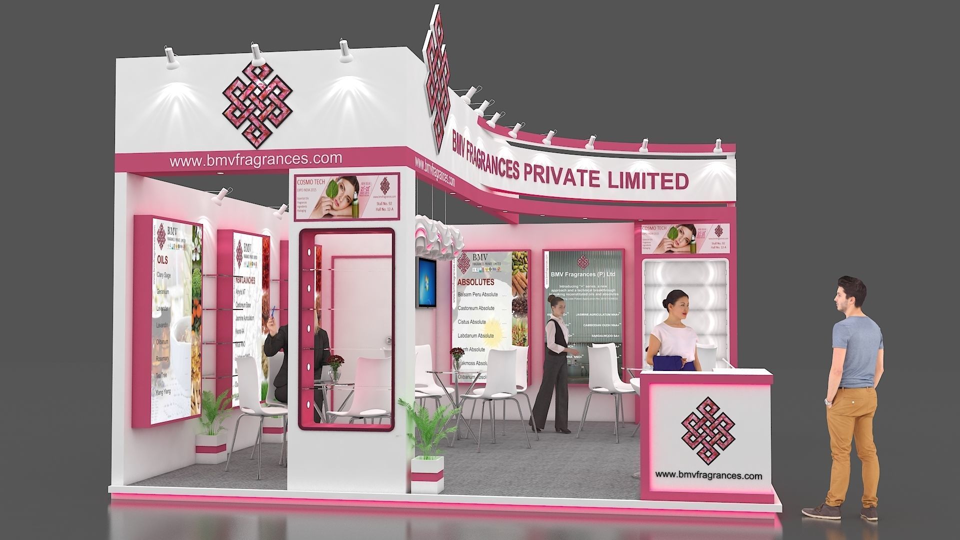 2 side open stall design 3D model | CGTrader