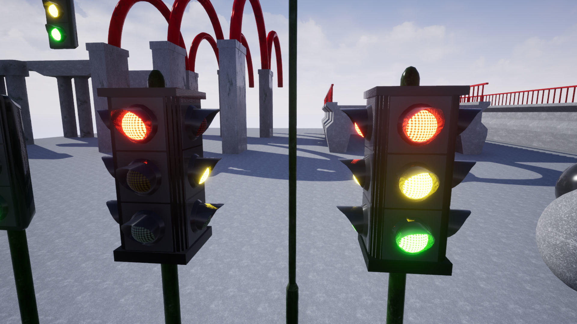 3D model Traffic Lights Game Ready VR / AR / low-poly | CGTrader