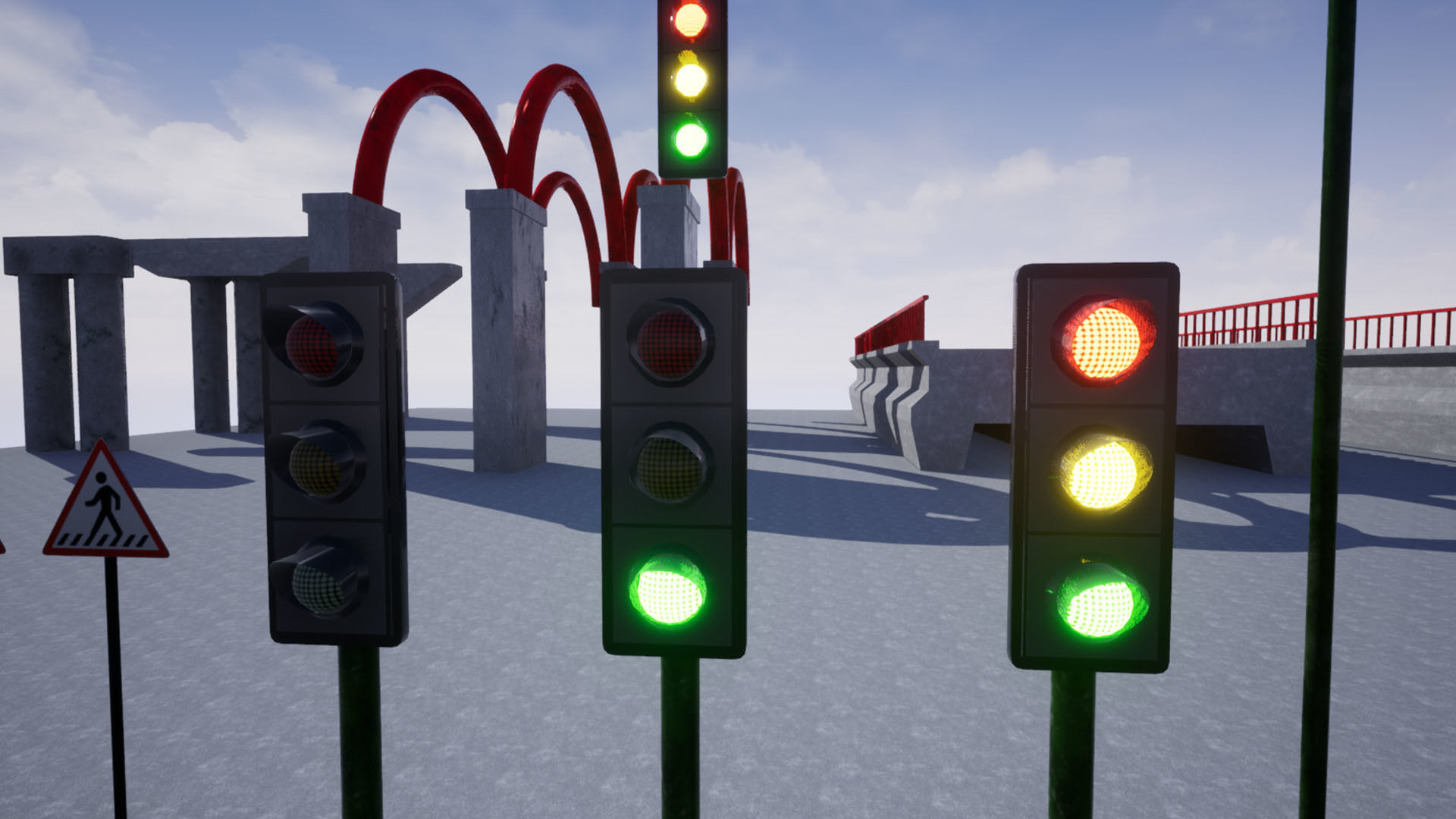 3D model Traffic Lights Game Ready VR / AR / low-poly | CGTrader