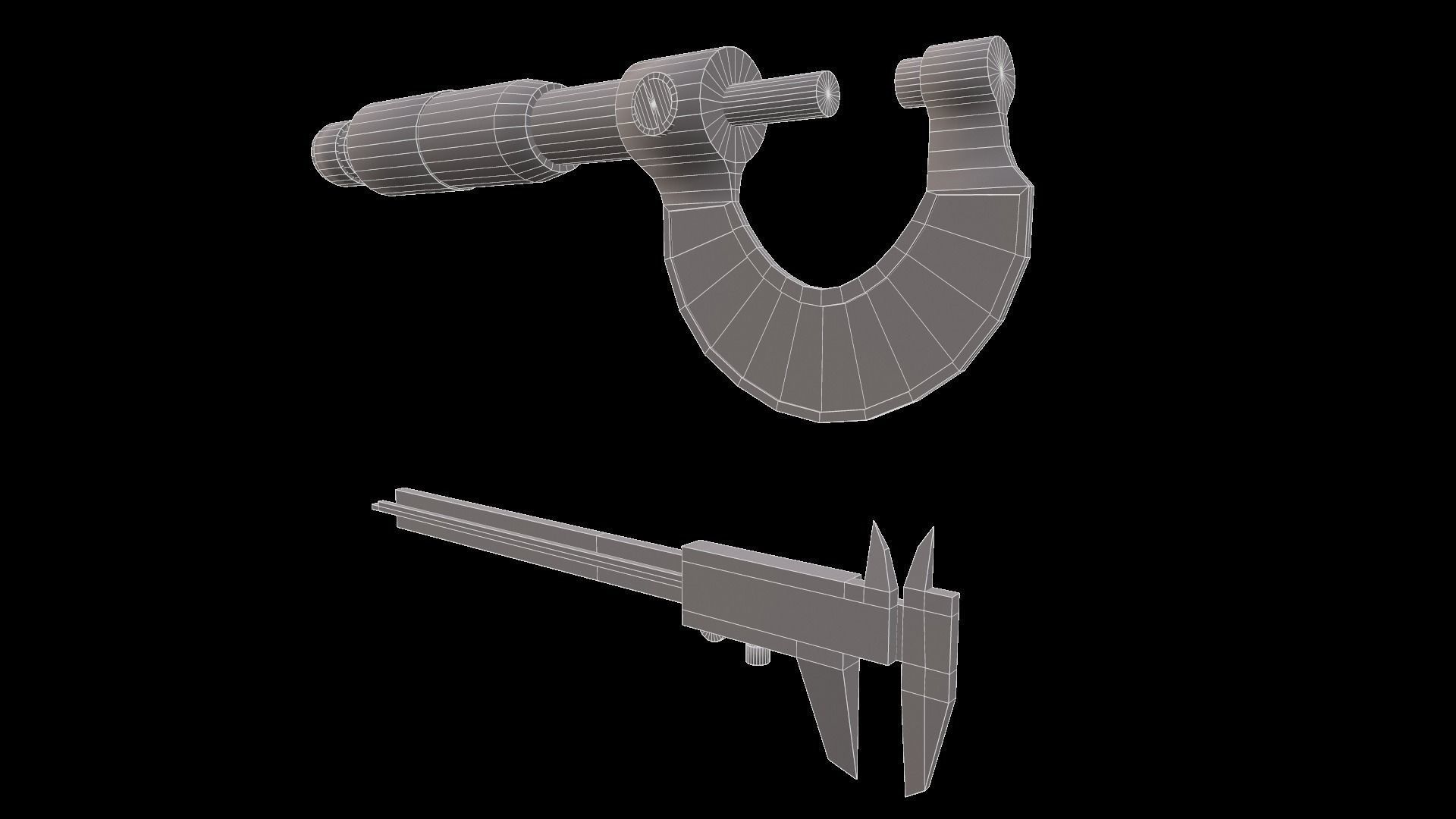 3D model Micrometer and Calipers physics VR / AR / low-poly | CGTrader