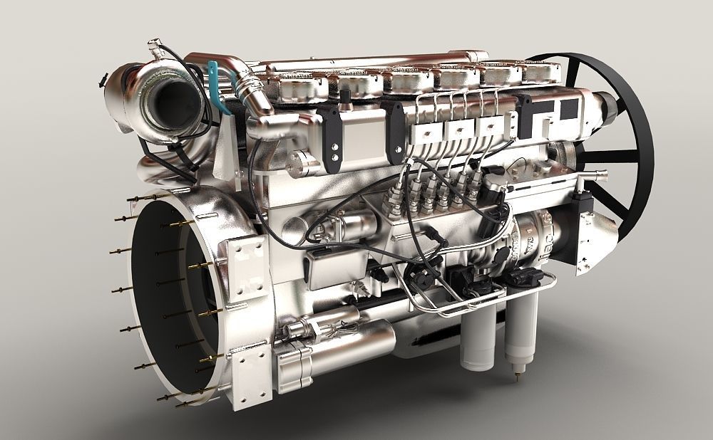 Car engine motor machine machinery apparatus 3D model | CGTrader