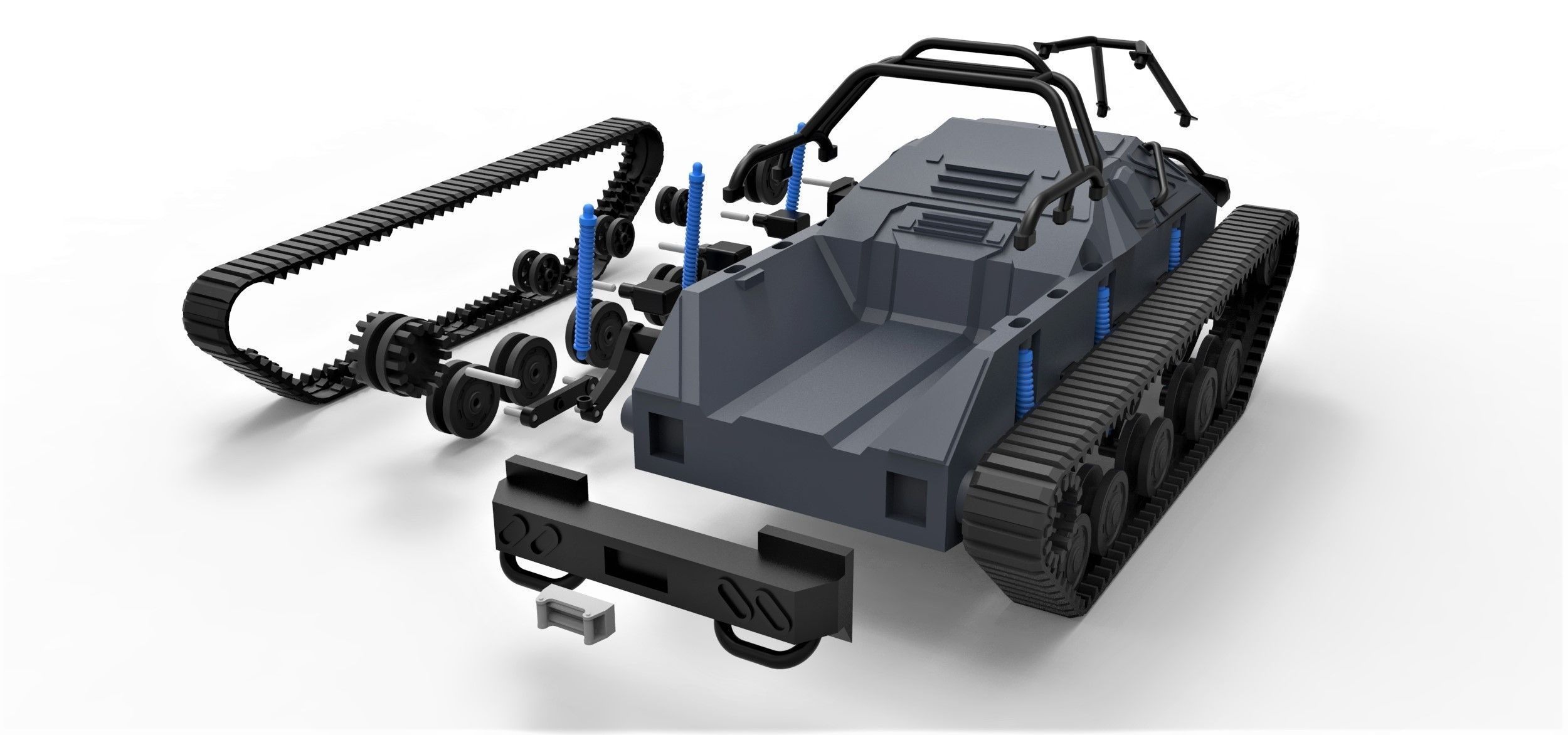 Tracked vehicle Pickup body Scale 1 to 24 3D model 3D printable | CGTrader