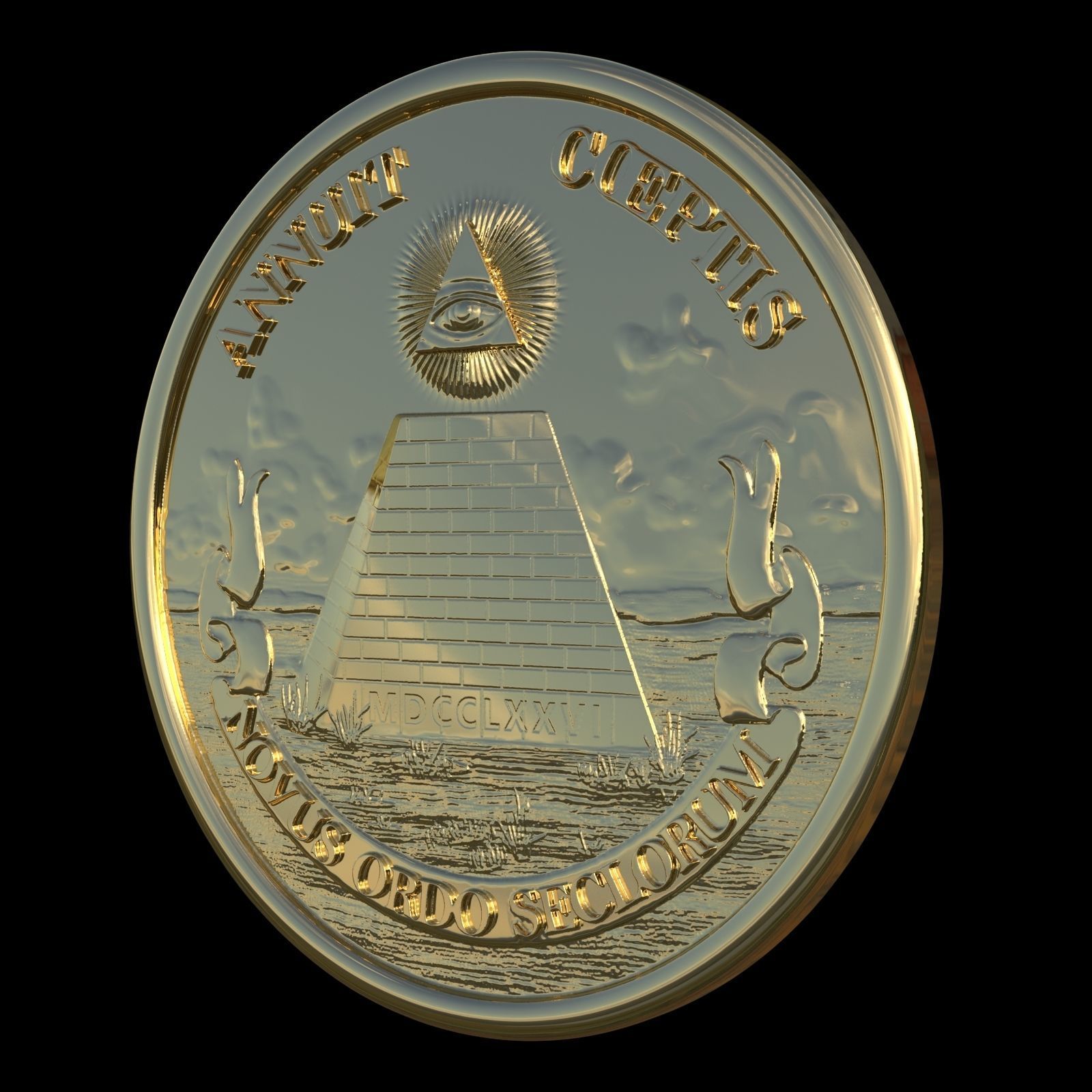 Great Seal of the United States Reverse Side 3D model | CGTrader