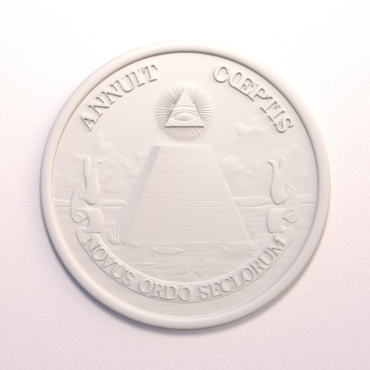 Great Seal of the United States Reverse Side 3D model | CGTrader