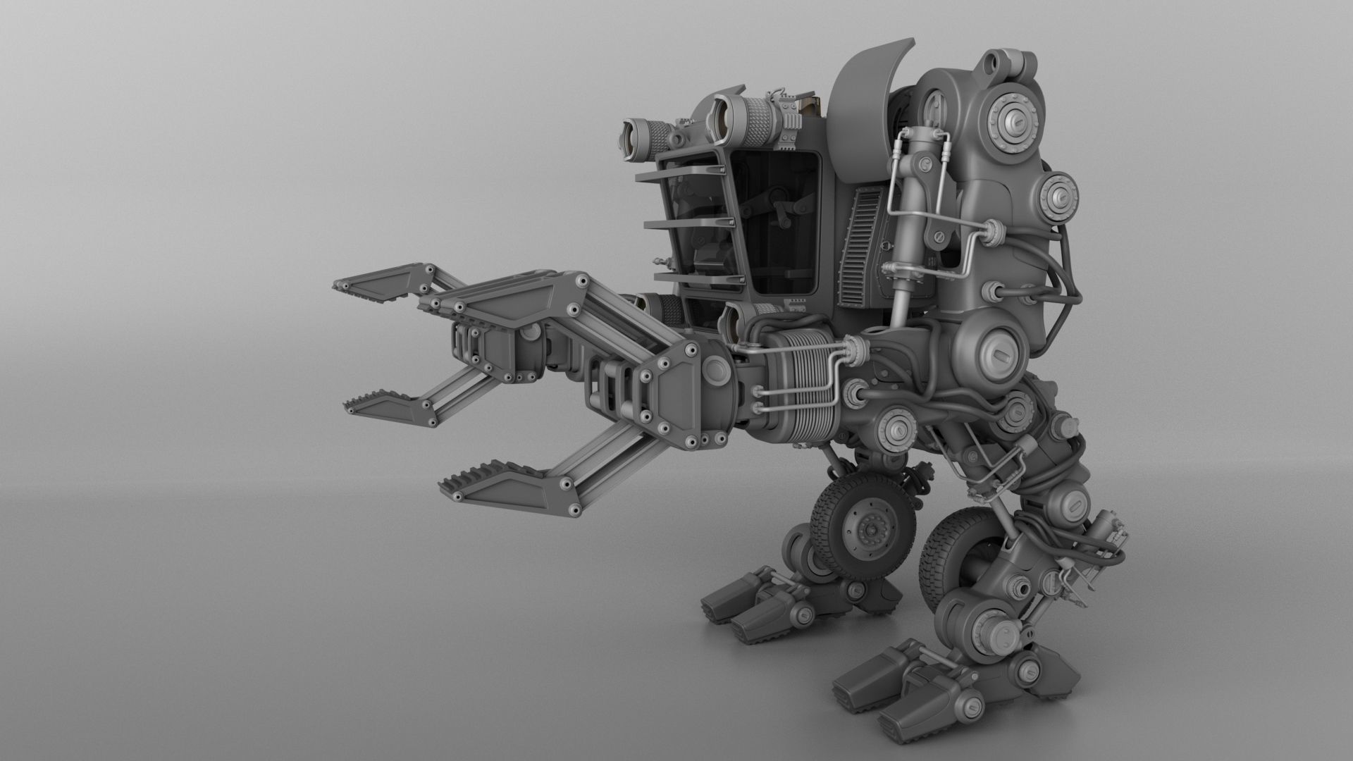 Sci-Fi robot Worker Powerloader 3D model | CGTrader