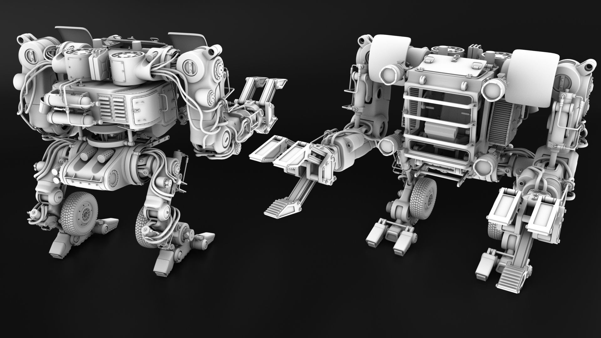 Sci-Fi robot Worker Powerloader 3D model | CGTrader