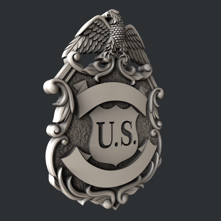 3d STL models for CNC router badge 3D model | CGTrader