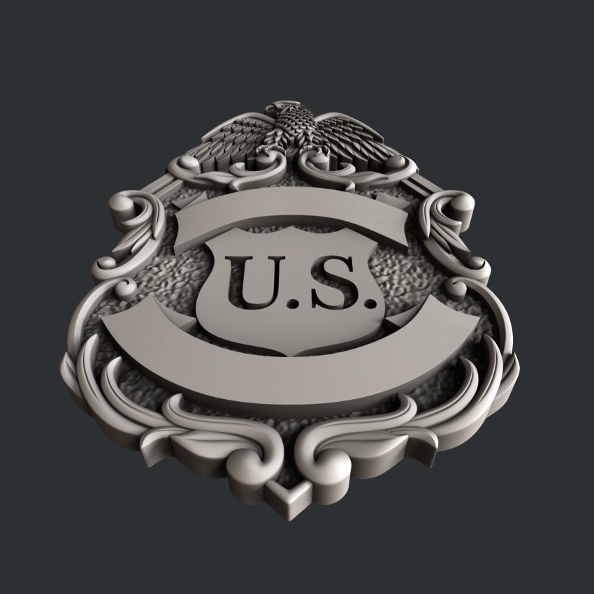 3d STL models for CNC router badge 3D model | CGTrader
