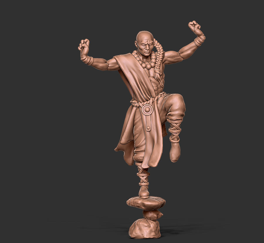 Shaolin monk remix - 35mm scale 3D model 3D printable | CGTrader