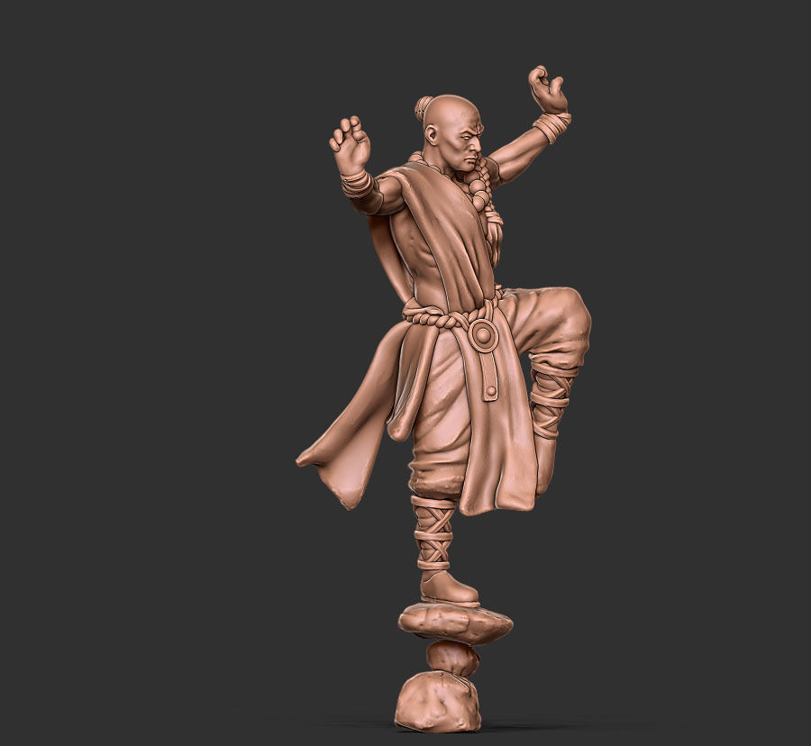 Shaolin monk remix - 35mm scale 3D model 3D printable | CGTrader