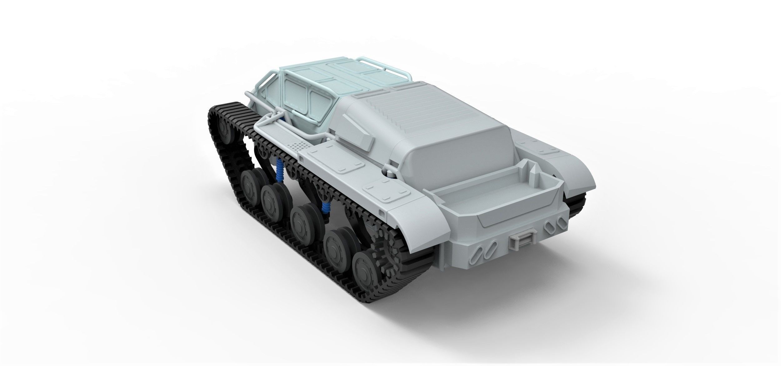 Tracked vehicle Scale 1 to 24 3D model 3D printable | CGTrader