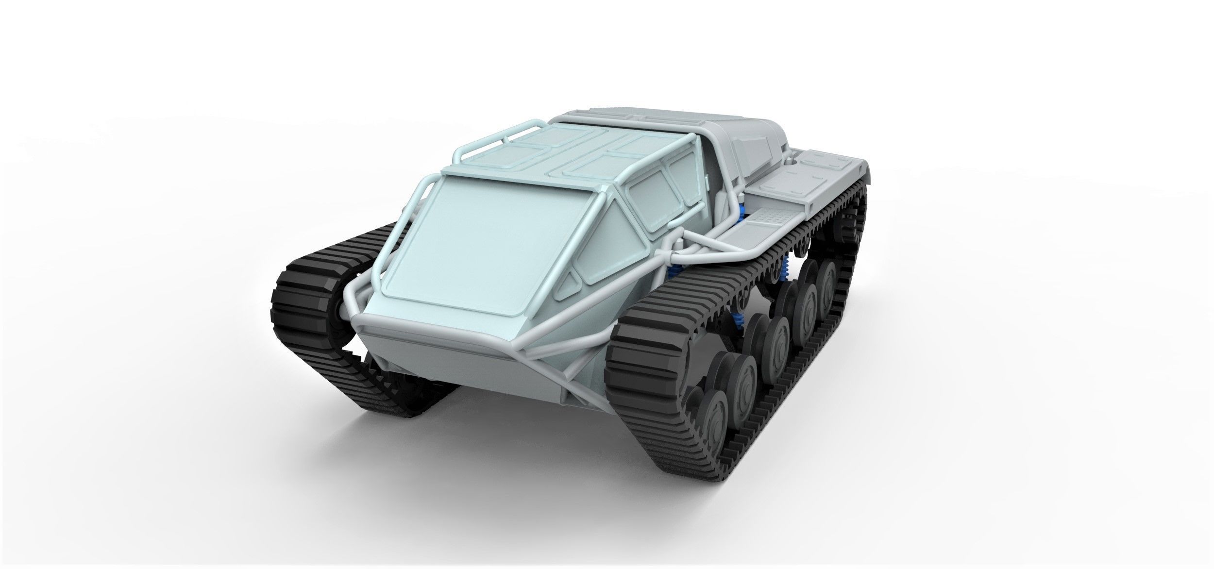 Tracked vehicle Scale 1 to 24 3D model 3D printable | CGTrader