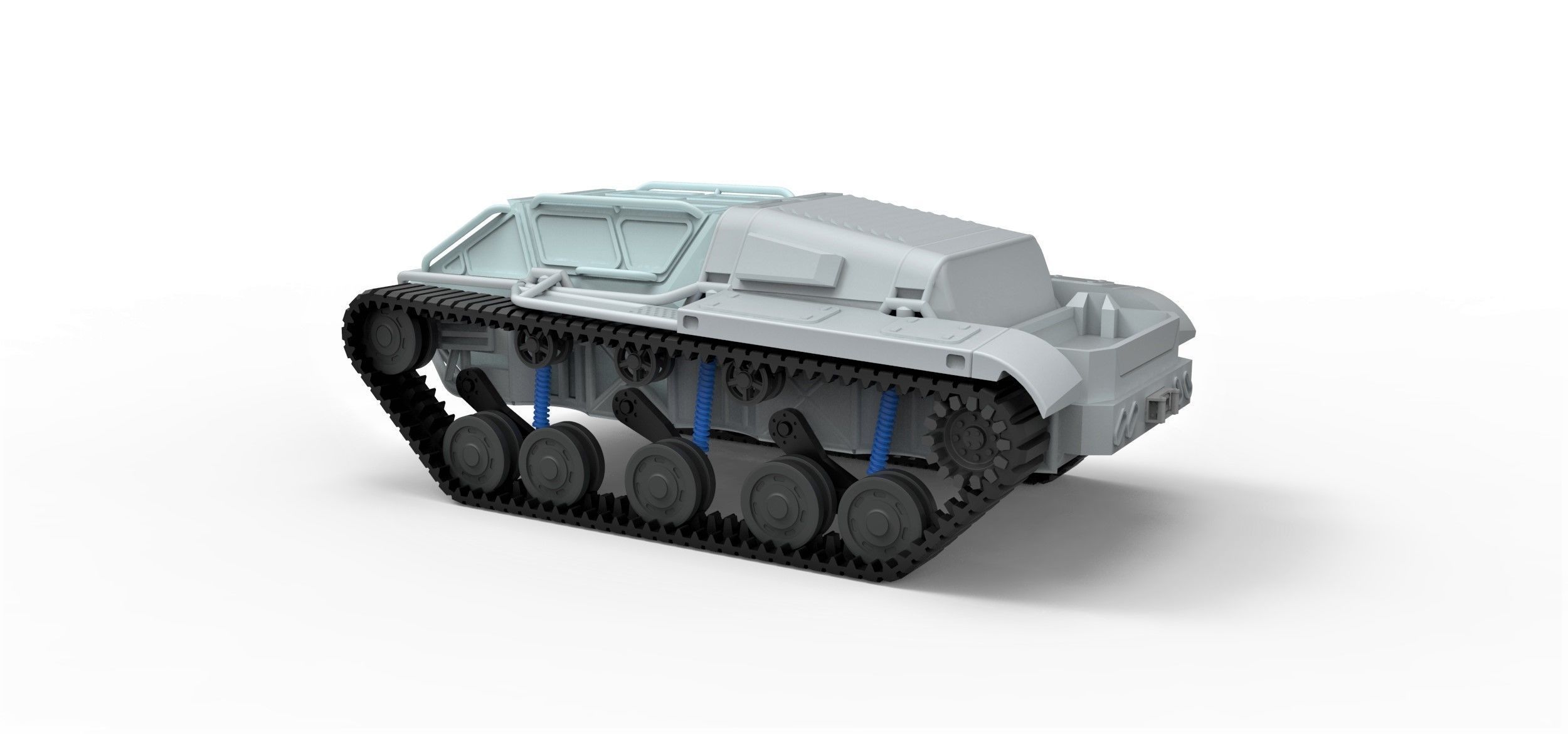 Tracked vehicle Scale 1 to 24 3D model 3D printable | CGTrader