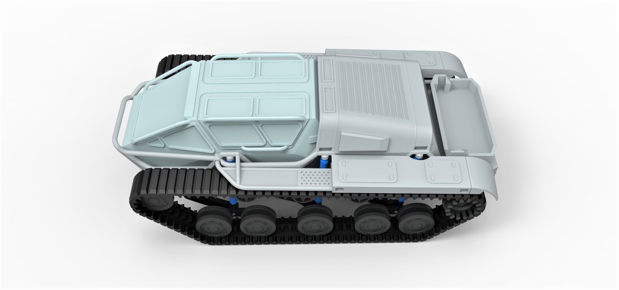 Tracked vehicle Scale 1 to 24 3D model 3D printable | CGTrader