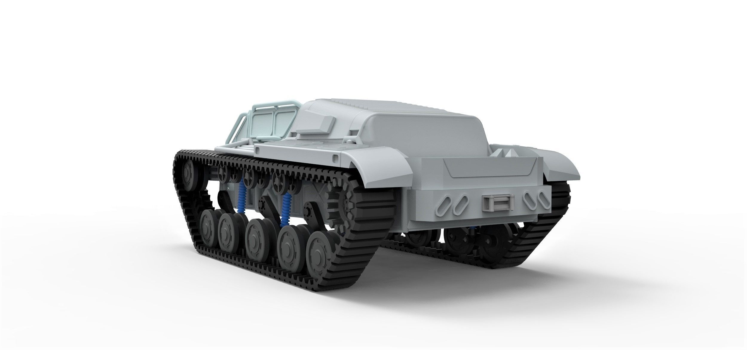 Tracked vehicle Scale 1 to 24 3D model 3D printable | CGTrader