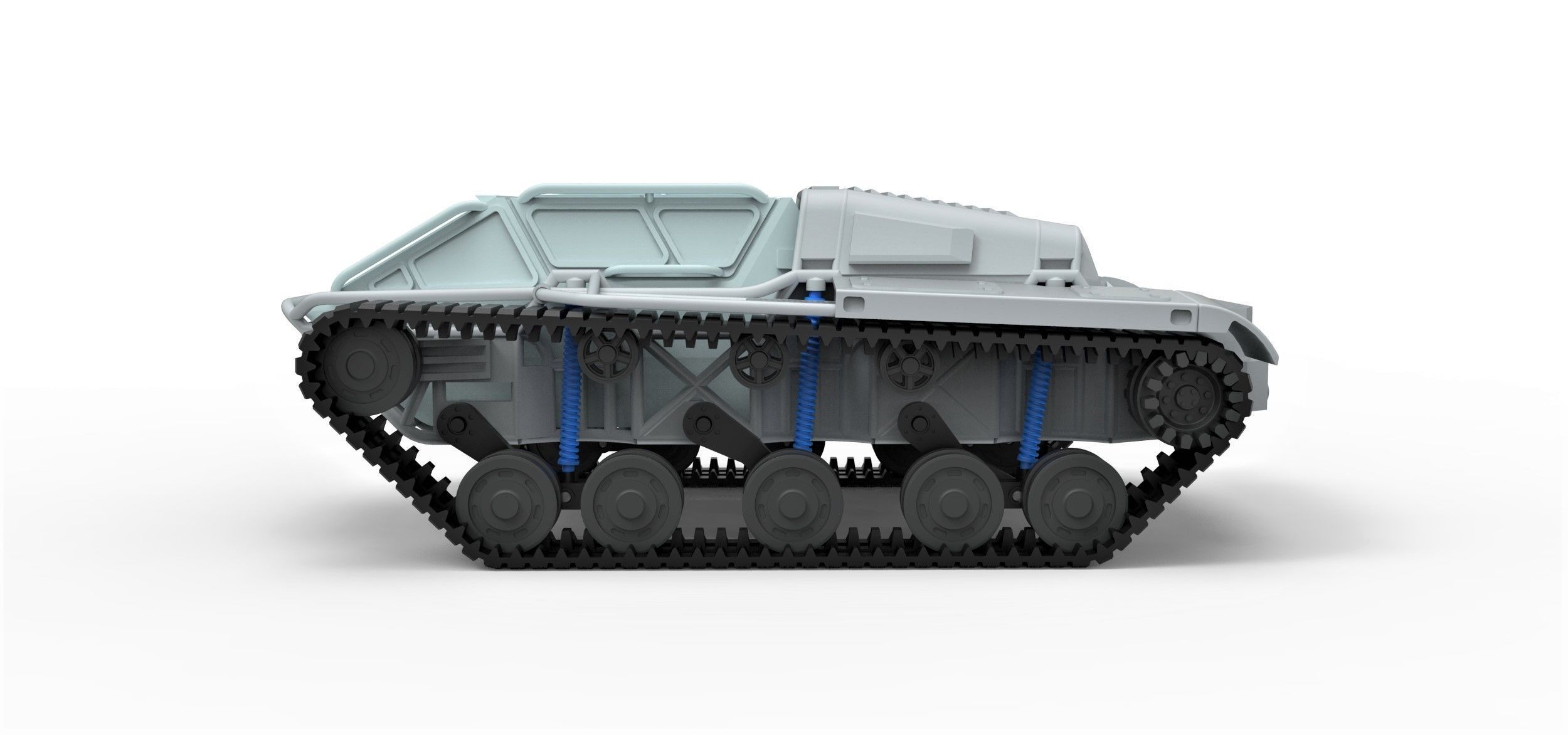 Tracked vehicle Scale 1 to 24 3D model 3D printable | CGTrader