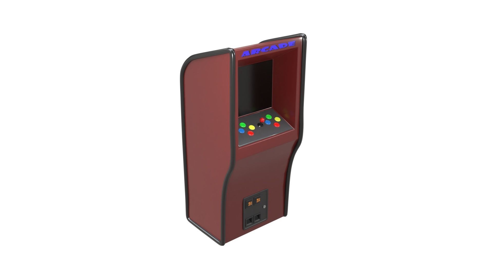 3D model Simple Arcade Machine VR / AR / low-poly | CGTrader