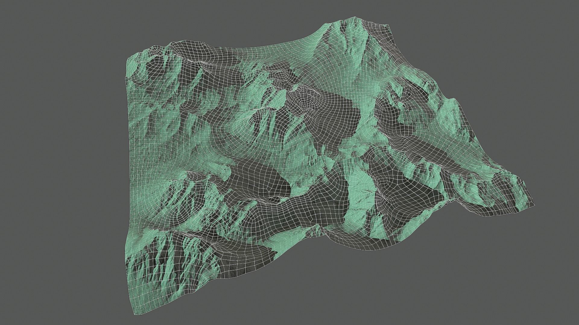 3D model Rock Terrain with Grass VR / AR / low-poly | CGTrader