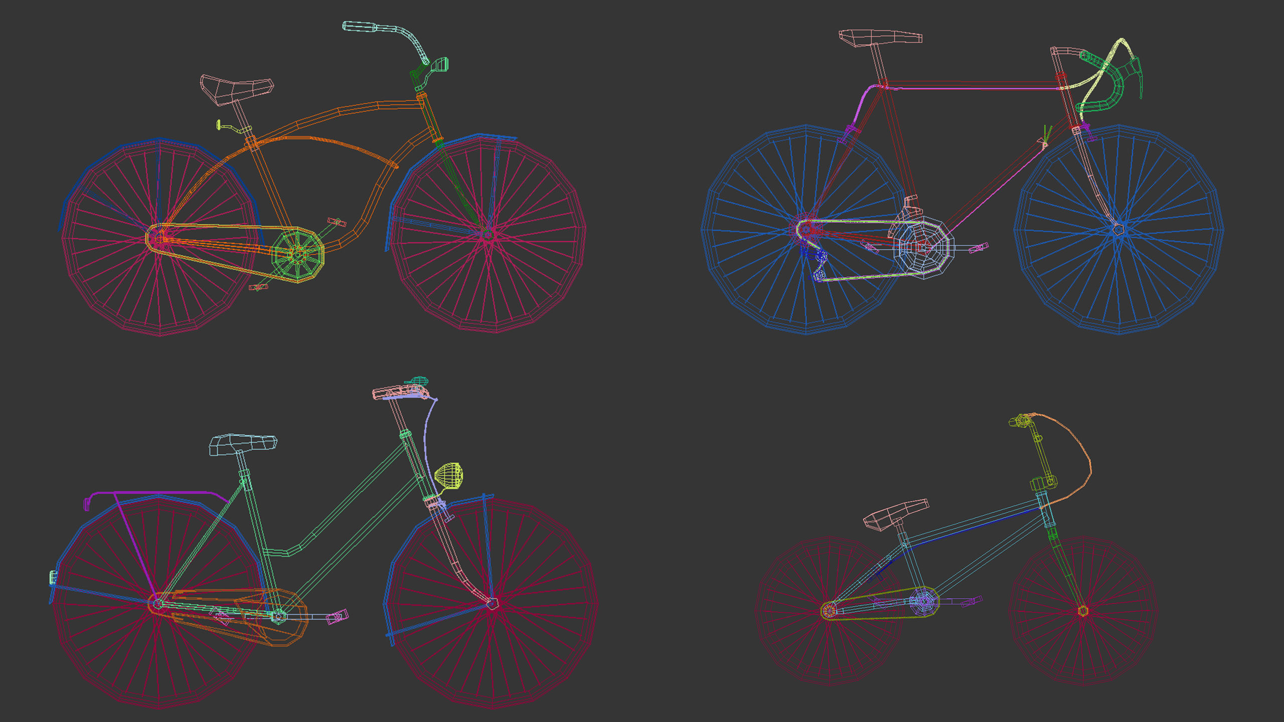 3D Model Collection Low Poly Bike Pack VR / AR / low-poly | CGTrader