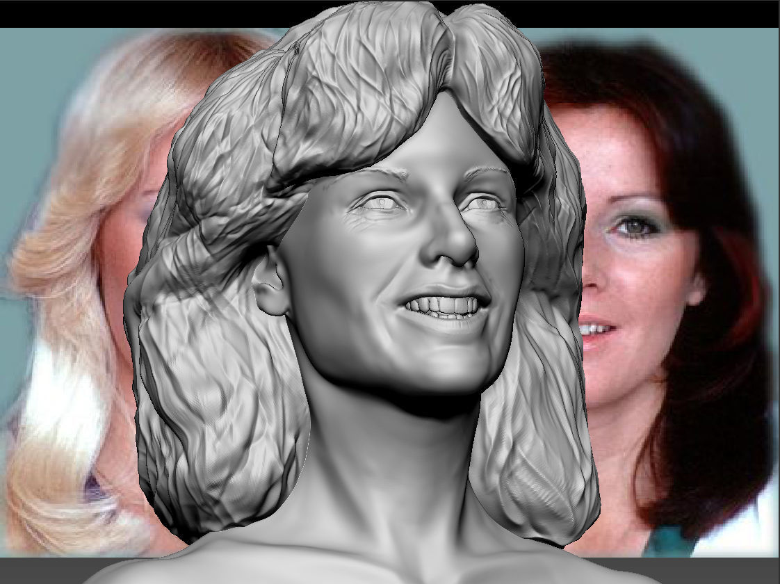 FREE Anni-Frid Lyngstad of ABBA 2 versions free 3D model 3D printable ...