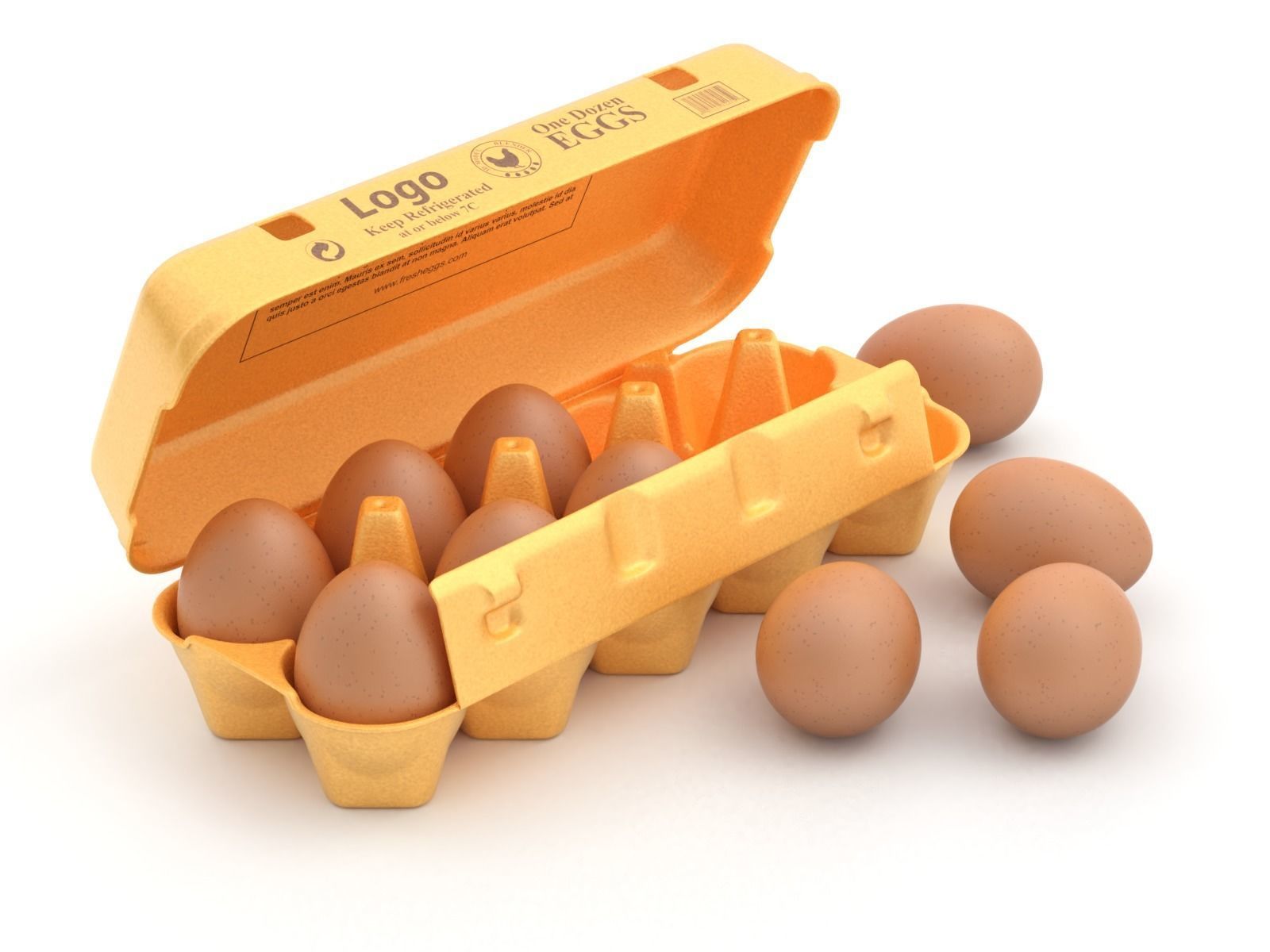 Rigged Egg Box 3D model rigged | CGTrader