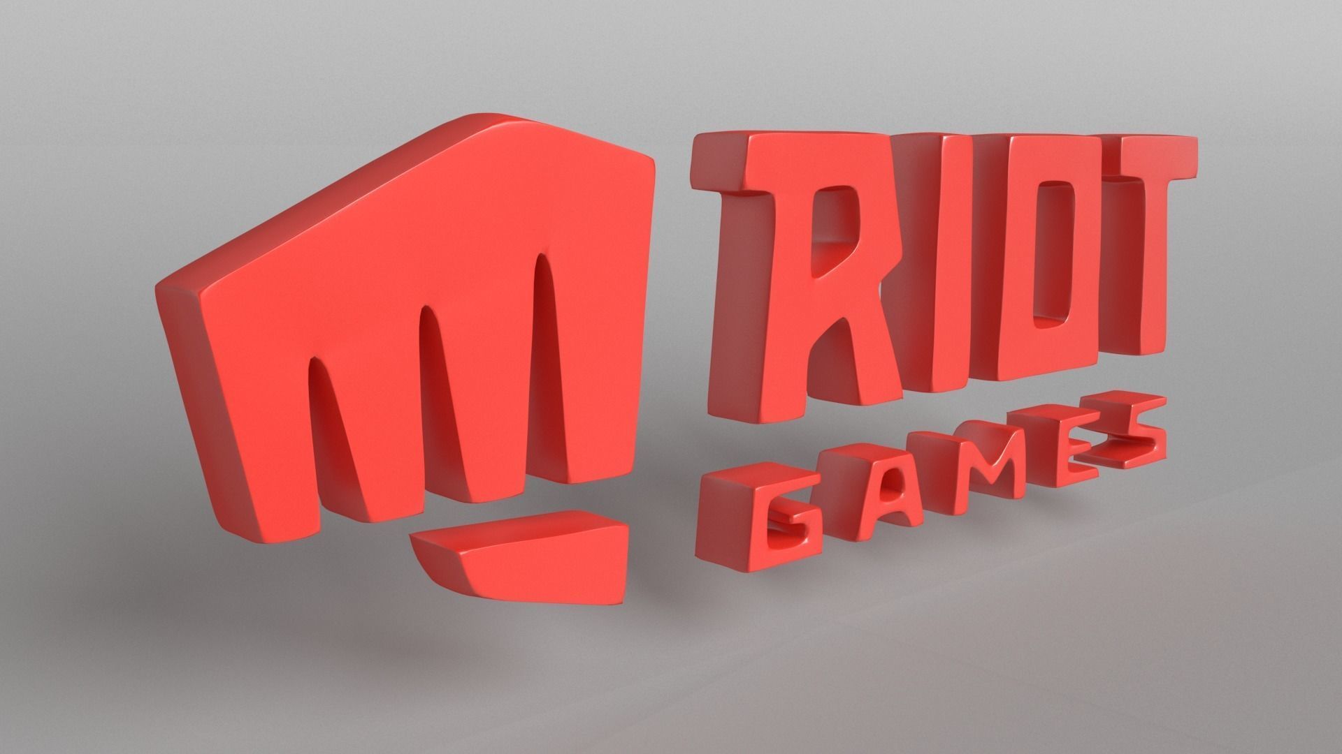 Riot Logo 003 free VR / AR / low-poly 3D model | CGTrader