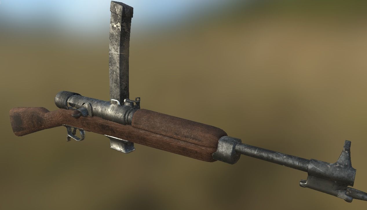 Beretta M1918 3D asset game-ready | CGTrader