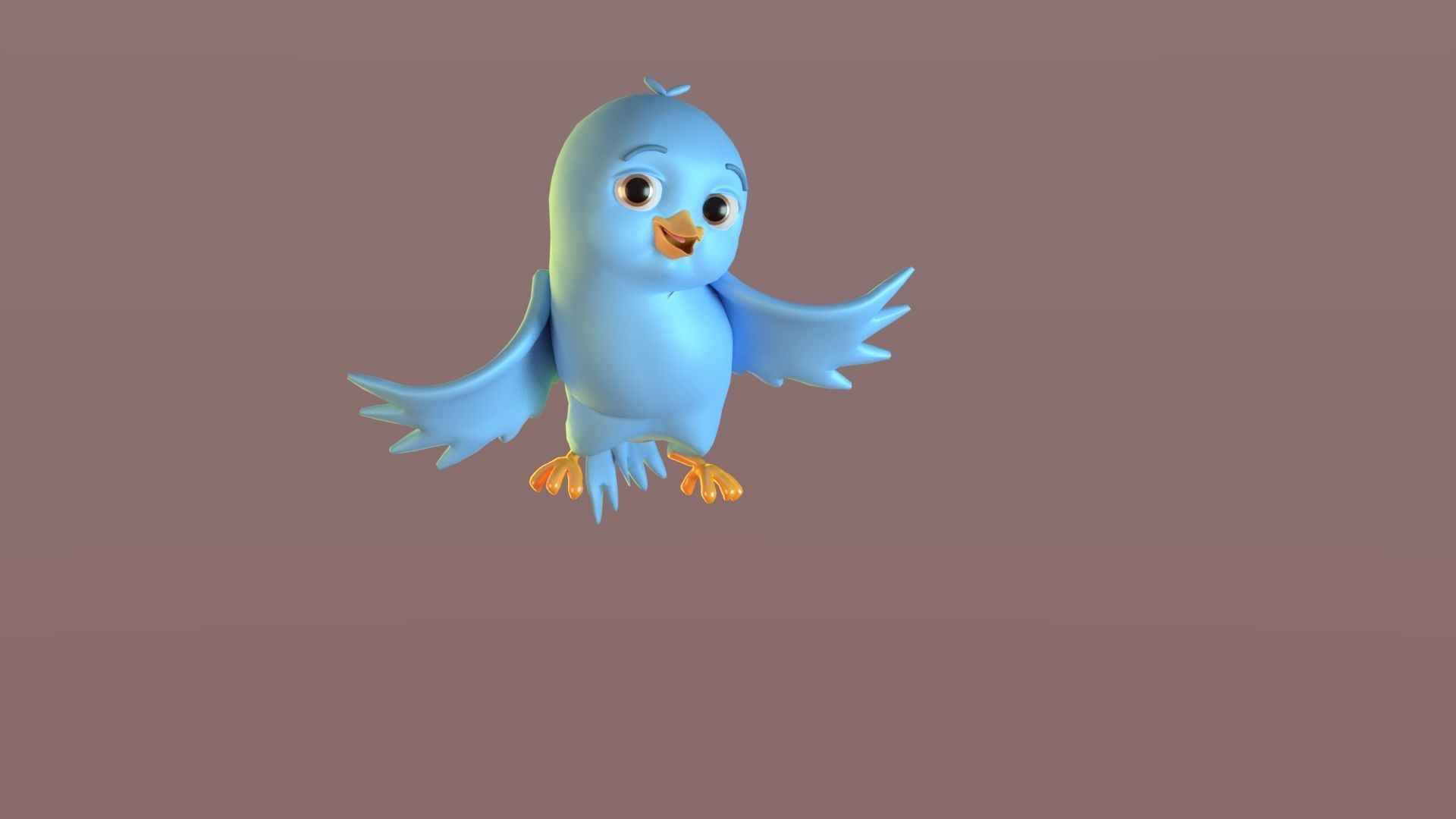 3D model Cartoon Blue Bird VR / AR / low-poly | CGTrader