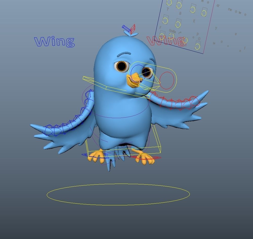 3D model Cartoon Blue Bird VR / AR / low-poly | CGTrader