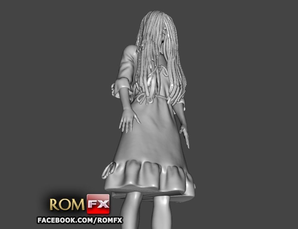 Samara The Ring - Horror Figure Printable 3D model 3D printable | CGTrader