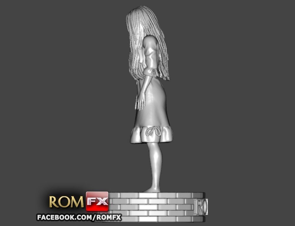 Samara The Ring - Horror Figure Printable 3D model 3D printable | CGTrader