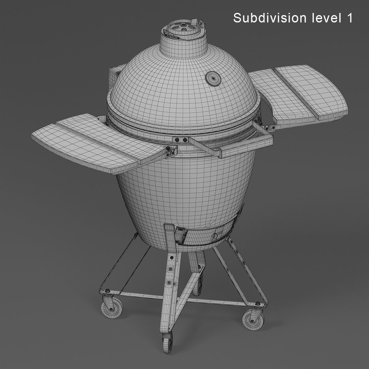 Big Green Egg 3D model rigged | CGTrader