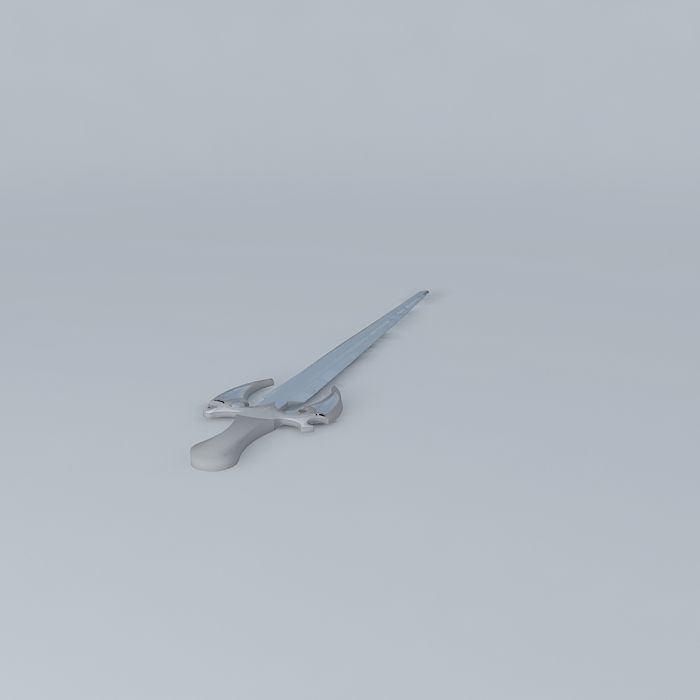espada blue sword free 3D model | CGTrader